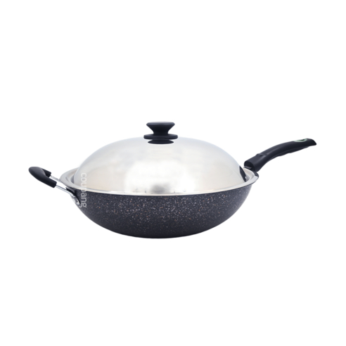 Dashiang 大相 碳鋼單把炒鍋+不鏽鋼鍋蓋(32CM) | 蝦皮購物