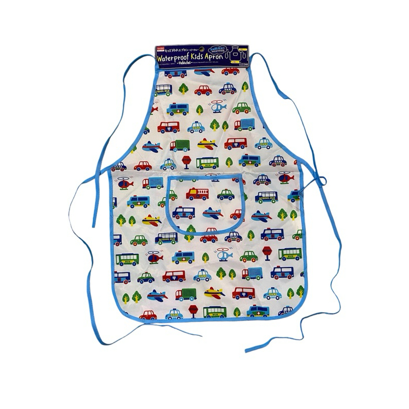 全新～兒童防水圍裙日本大創 DAISO Kids Apron 小汽車交通工具兒童防水圍裙 畫畫衣 防水圍兜 | 蝦皮購物
