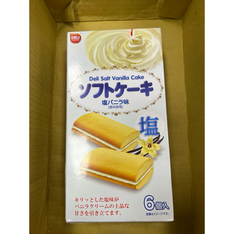 DELI-薄鹽香草風味夾心蛋糕108g (18g*6個） | 蝦皮購物