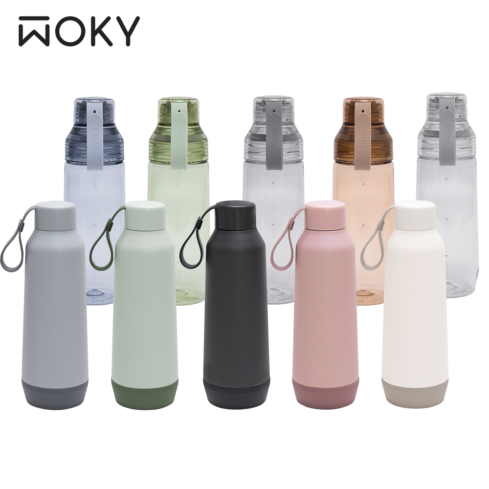 【WOKY 沃廚】TIKO輕芯鈦陶瓷保溫杯500ml+ ECOZEN 透明瓶600ml | 蝦皮購物