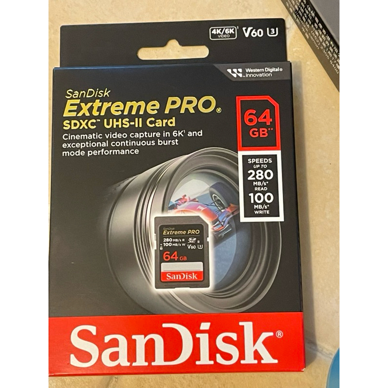 SanDisk Extreme Pro SDXC UHS-II V60 64GB 280MB/s 相機專家 全新未拆 | 蝦皮購物