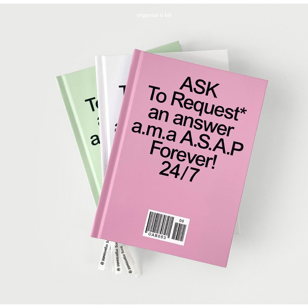 ｜ʟɪғᴇ ᴏɴ ʟɪᴠᴇ｜預購 ♡♡ OAB ask diary 2025年英文字樣硬皮日記本 12個月手帳本 計劃本 | 蝦皮購物