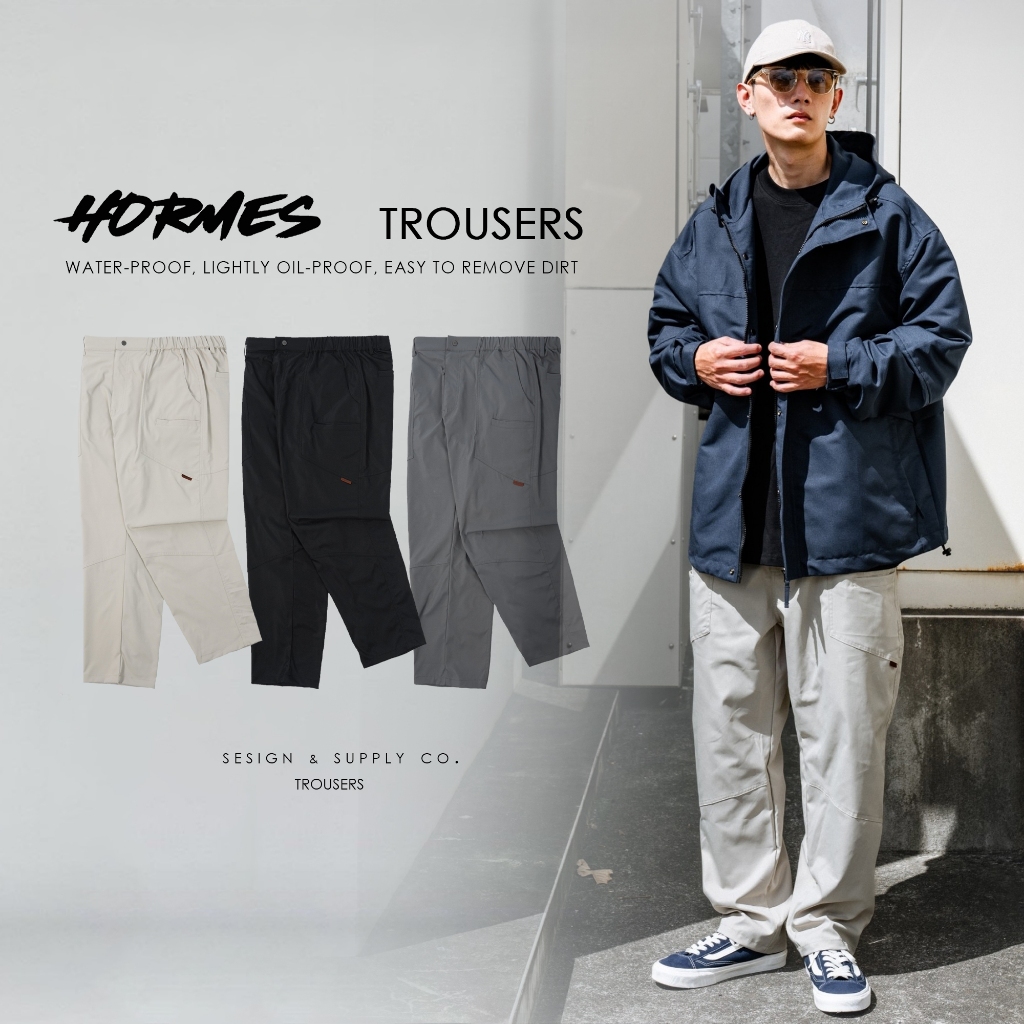[HORMES](SB1017)三防立體多剪裁寬鬆長褲 寬鬆長褲 工裝長褲 休閒長褲 口袋 鬆緊帶 | 蝦皮購物