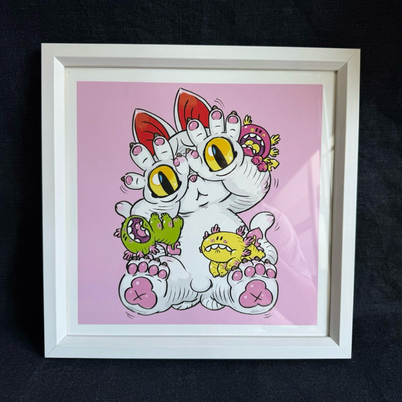 Grape Brain 原版複製畫 巨大地獄貓 Hell cat jumbo | 蝦皮購物