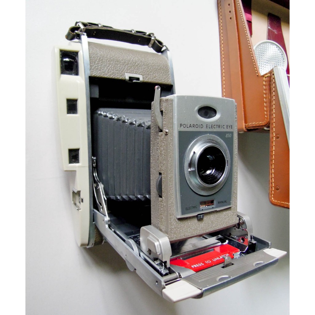 過氣古董珍藏拍立得蛇腹相機 Polaroid Electric Eye Land Camera Model 850(含閃 | 蝦皮購物