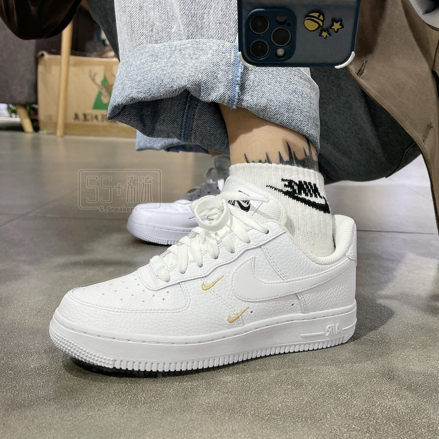Nike Air Force 1 07 Ess AF1 白 全白 小勾 金勾 雙勾 雙金勾 小金勾 CT1989-100 | 蝦皮購物