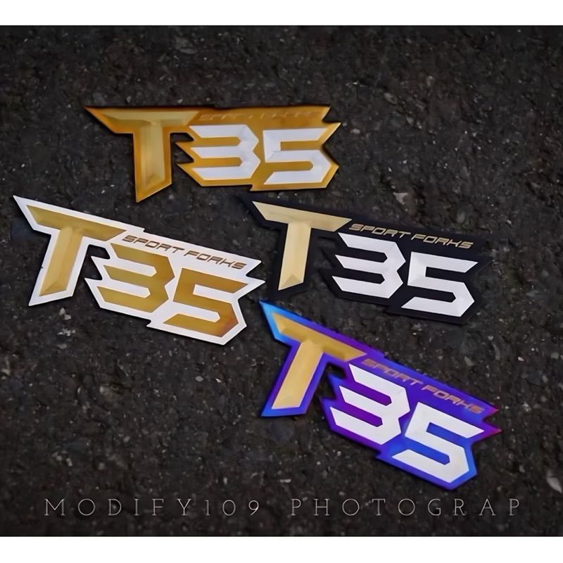 T35 倒立式前避震器 氣瓶貼 T35倒叉 鈦片 鯊魚工廠T35避震器 貼紙 避震器鈦片 XT35 T35 | 蝦皮購物