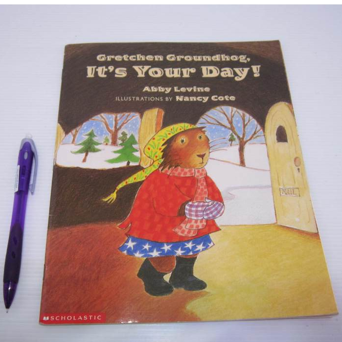 「二手書」Scholastic Gretchen Groundhog It's your day 英文讀本 Levine | 蝦皮購物
