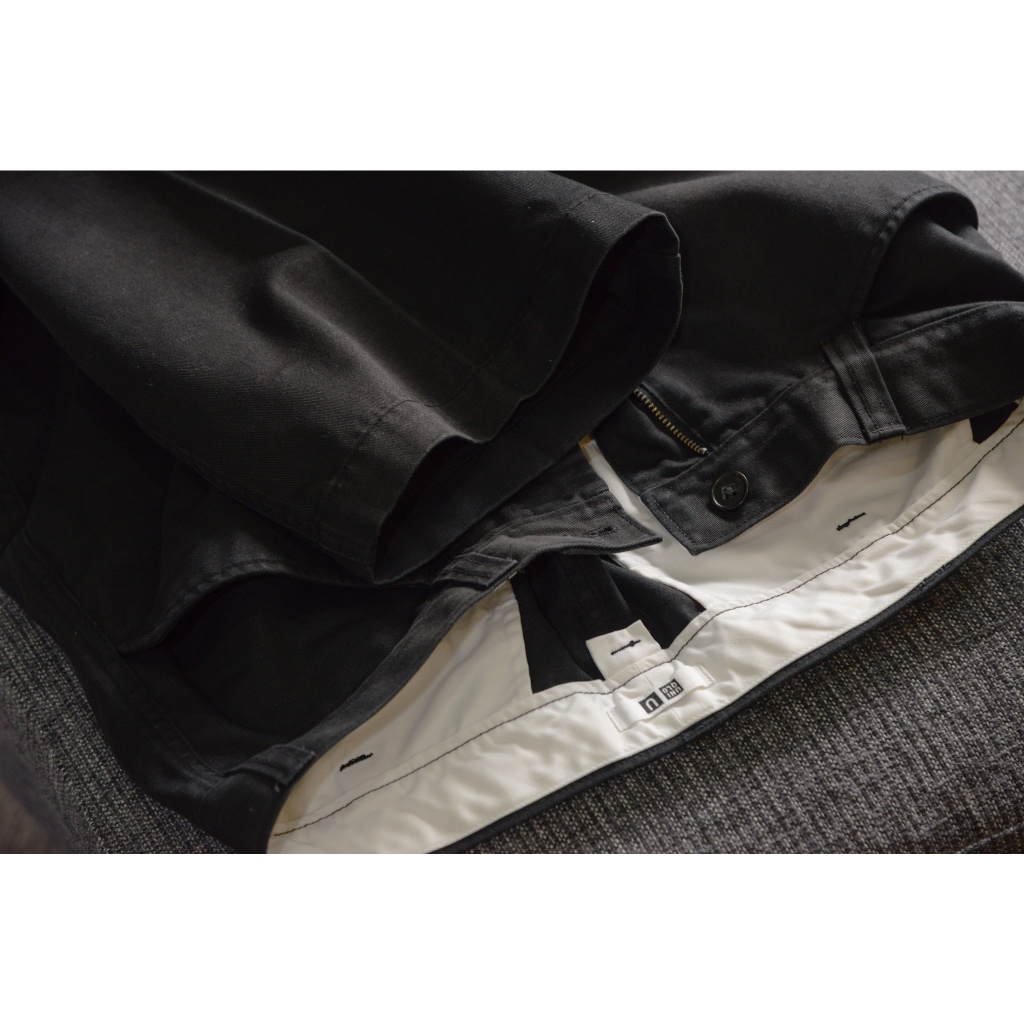 [ 二手 ] Uniqlo U 黑色 寬版直筒長褲 425781 ( W 79 ) | 蝦皮購物