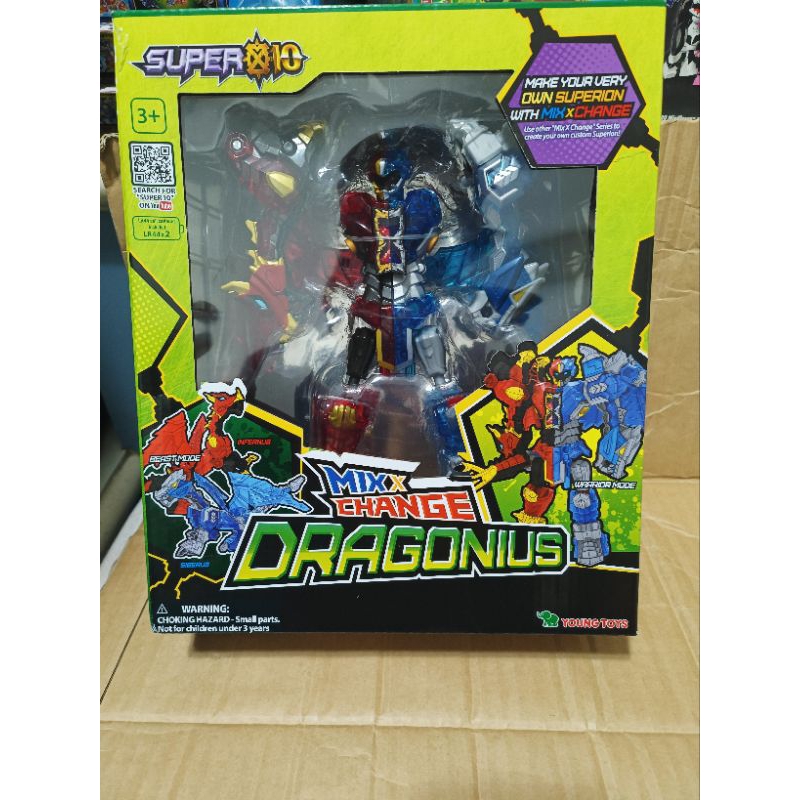 SUPER 10 DRAGONIUS 冰炎黑龍王變形機器人 | 蝦皮購物