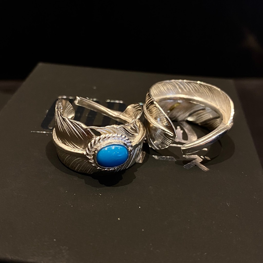 【全館免運】大銀家 s925 純銀 精工 GORO'S 高橋 松石 羽毛 情侶 戒指 | 蝦皮購物