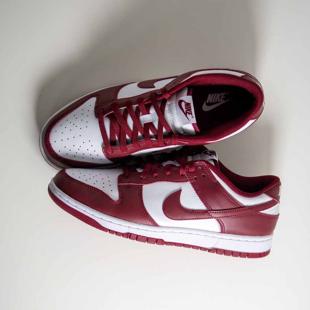 Nike Dunk Low 復古 皮革 休閒鞋 男鞋 酒紅 DD1391-601 | 蝦皮購物