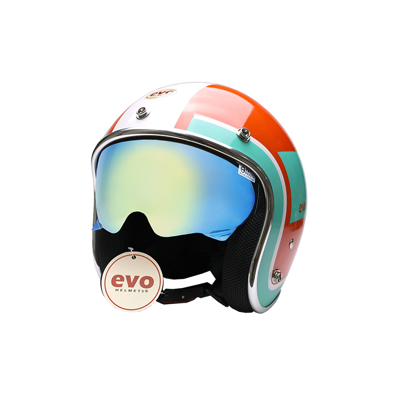 EVO CA312S/312 方塊 內鏡式銀邊安全帽 送防水長鏡片 內墨鏡 3/4罩 3/4罩式安全帽 智同 附發票 | 蝦皮購物
