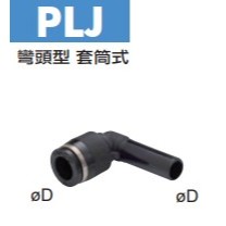 勁力空壓機械五金＊附發票 PISCO 匹士克 PLJ 彎頭型 套筒式 快速接頭 尼龍管接頭 | 蝦皮購物