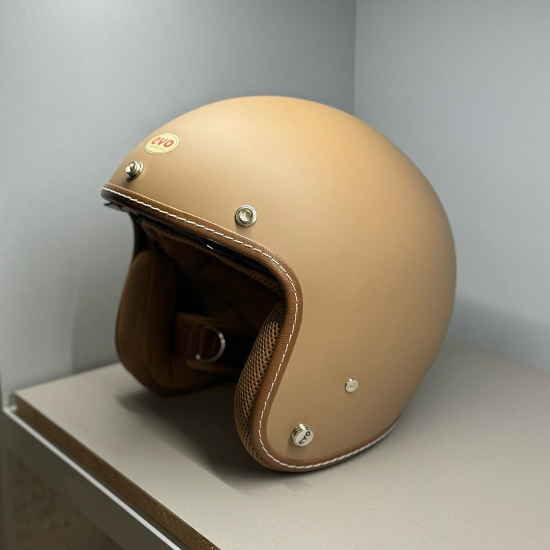 山道紳士 EVO CA312 CA312S 艾莉莎 ALISA 涼感系列 內墨鏡 3/4罩 復古安全帽 消光焦糖奶 | 蝦皮購物