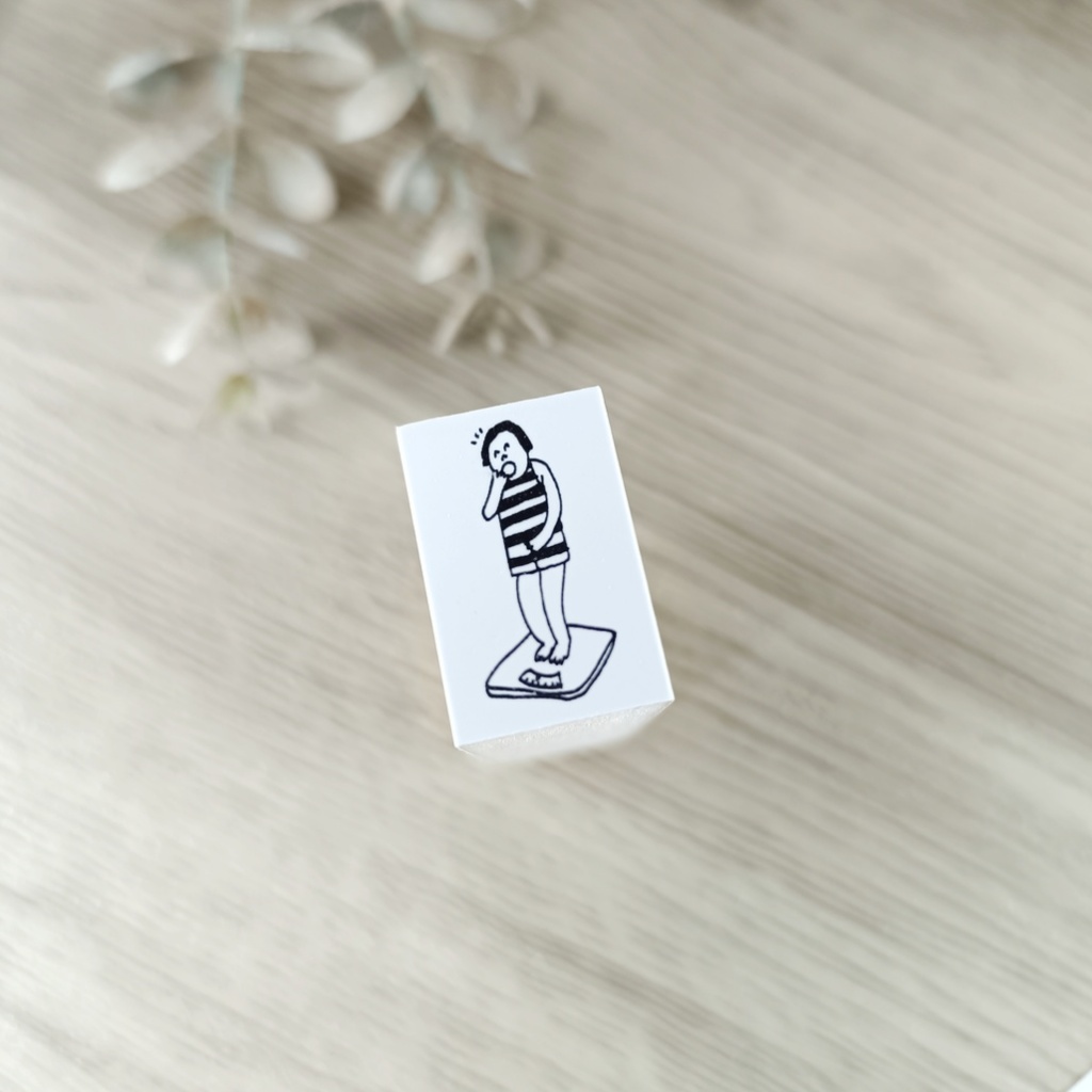 【摸鼻子文房具】日本AZUNKO．量體重 手帳木頭印章 | 蝦皮購物