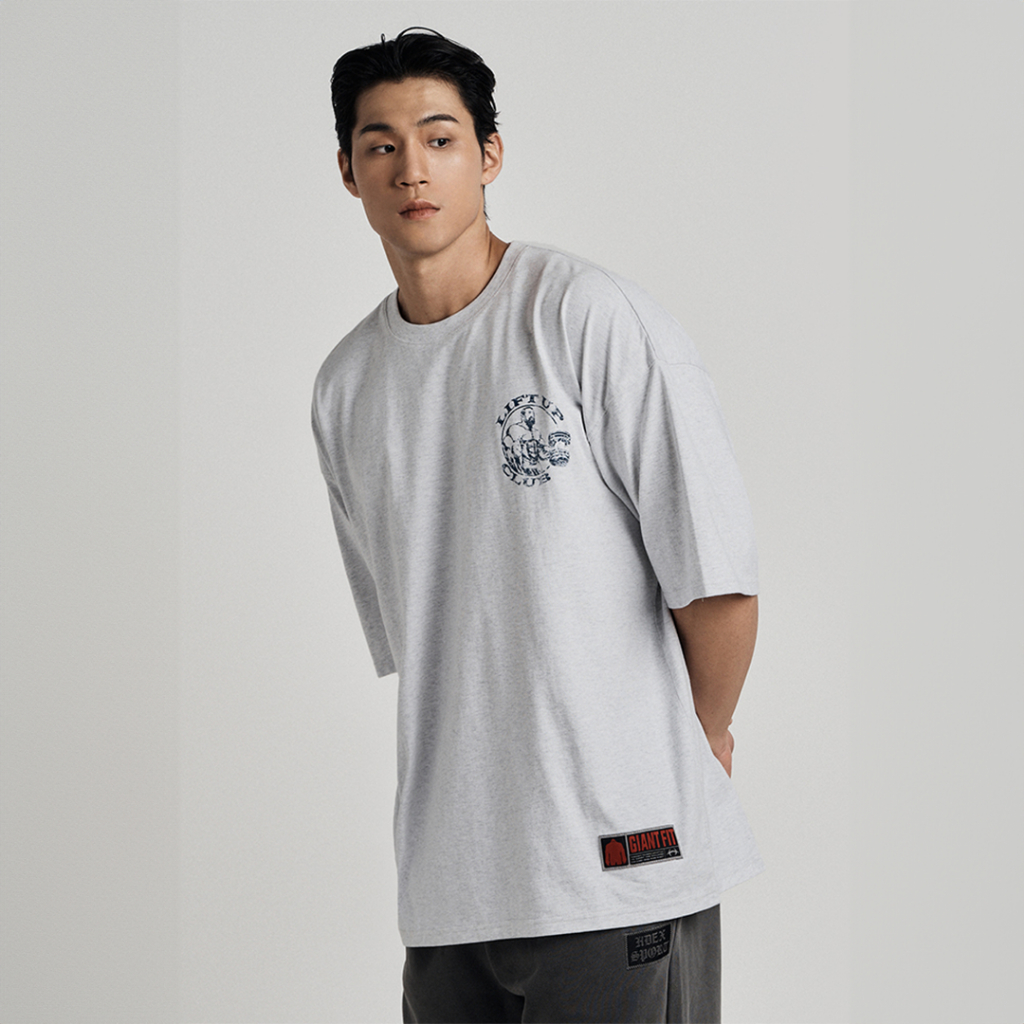【HDEX】 Giant Fit Lift Up 短袖運動上衣 灰白色 | 蝦皮購物