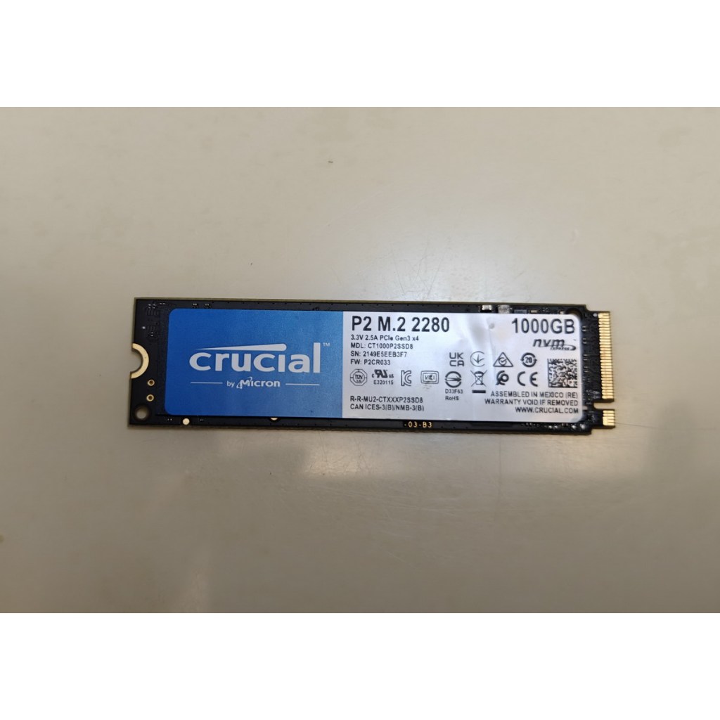 Crucial 1T NVME M.2 2280 PCI-e SSD | 蝦皮購物