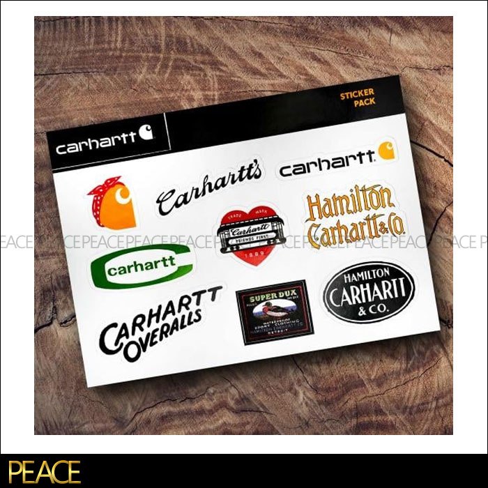 【PEACE】Carhartt Heritage Sticker Pack 官方 貼紙 9種 LOGO 組合包 | 蝦皮購物