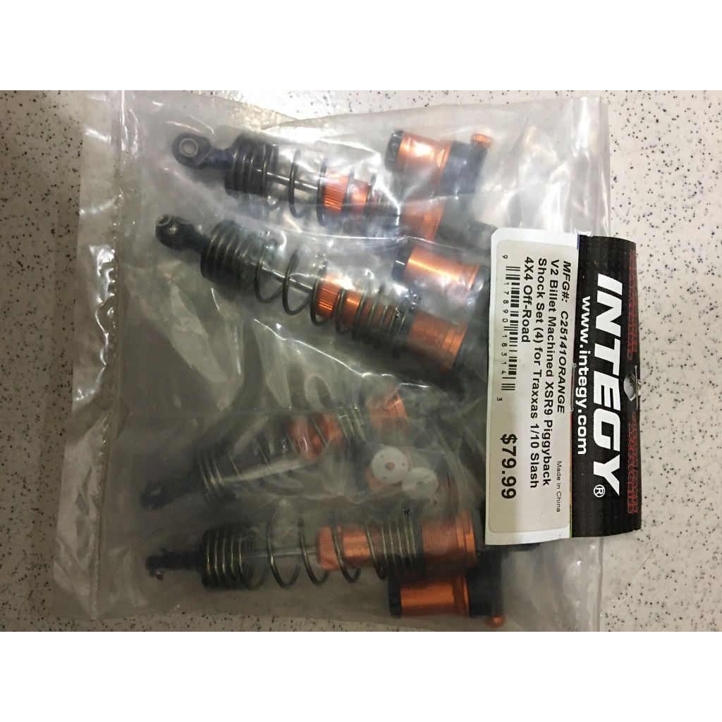 美国Integy TRAXXAS Slash 負壓桶 金屬 避震器 橘色 1車份(共4支) | 蝦皮購物