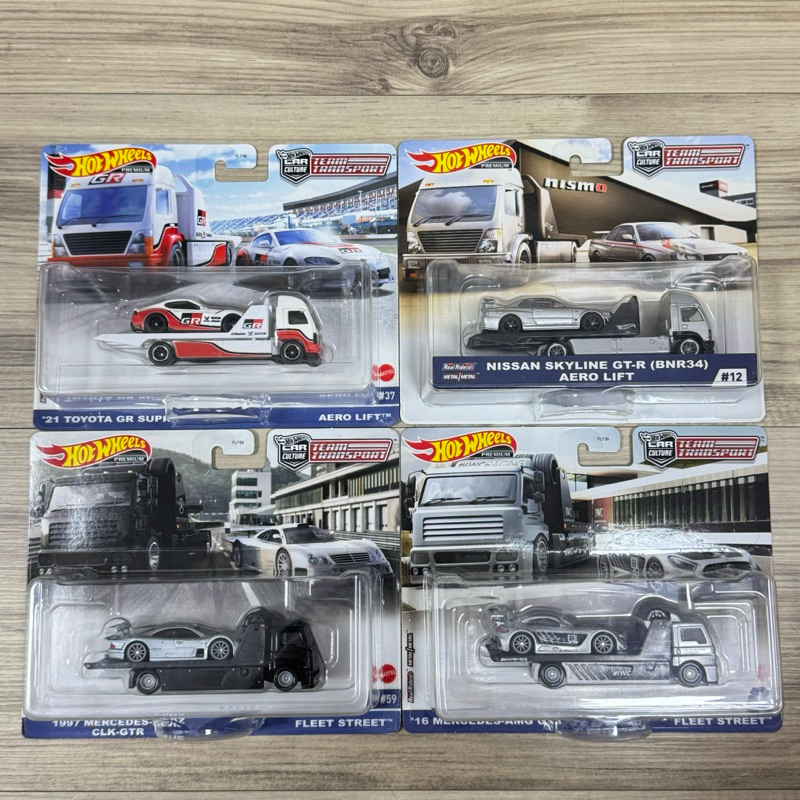 風火輪 運輸車 Hotwheels Team Transport 膠胎 Nissan R34 賓士 AMG CLK | 蝦皮購物