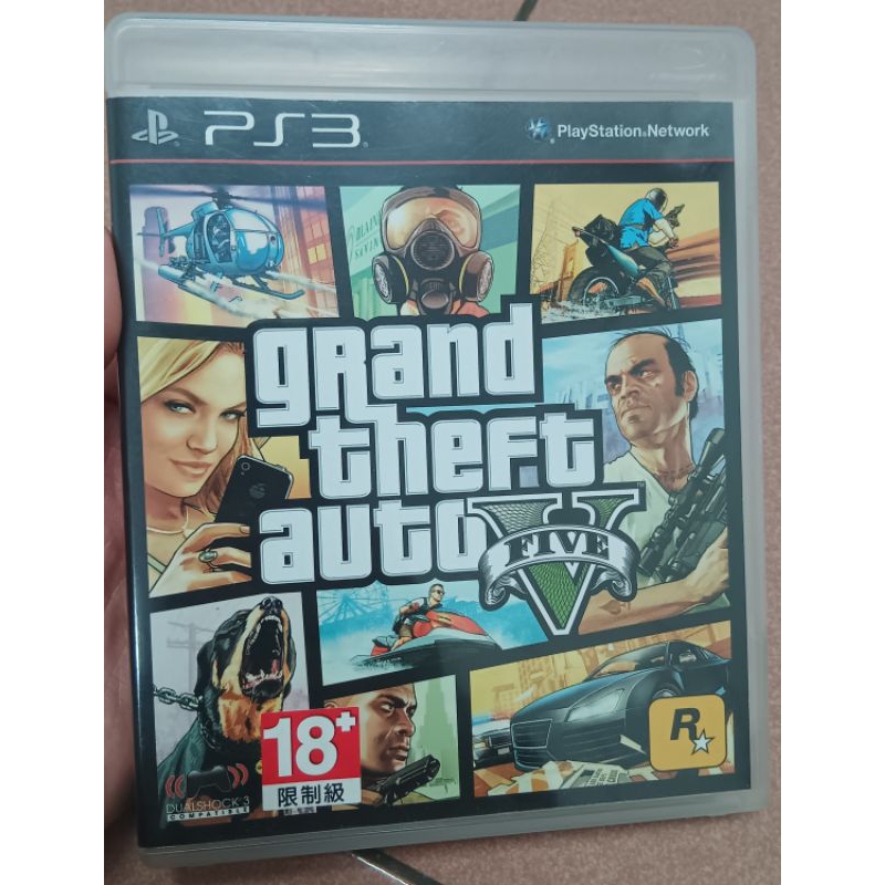 PS3 俠盜獵車手 GTA5 罪惡都市 含說明書地圖 下載卡 中文版 可以遊玩 | 蝦皮購物