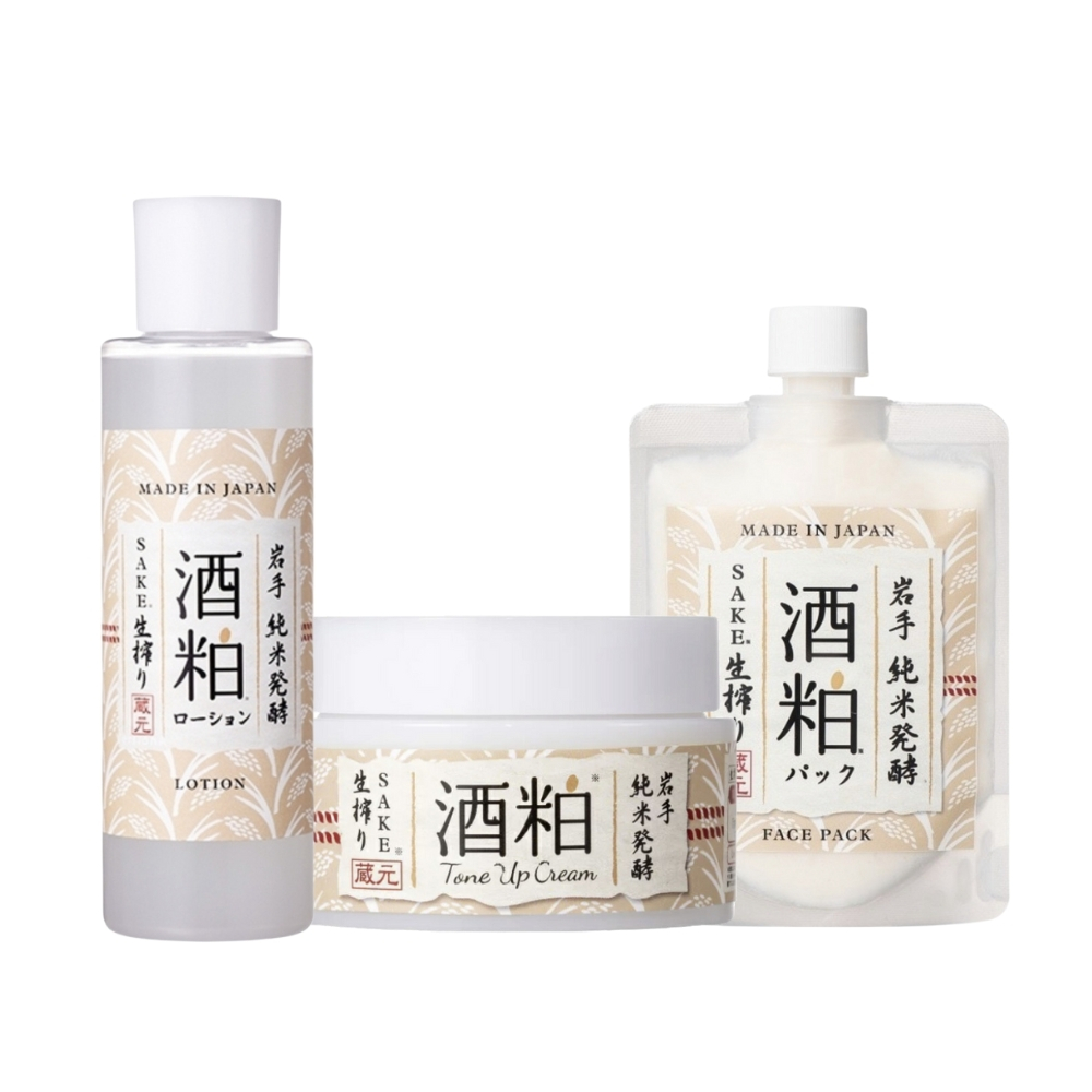 Sake Kasu日本酒粕基礎保養組(原味) (化妝水,面膜,乳霜) | 蝦皮購物