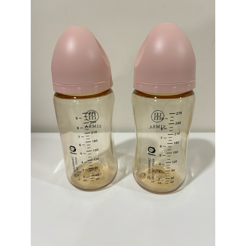二手 小獅王辛巴 蘊蜜質金 PPSU 寬口奶瓶270ml 粉色 2支400元 | 蝦皮購物