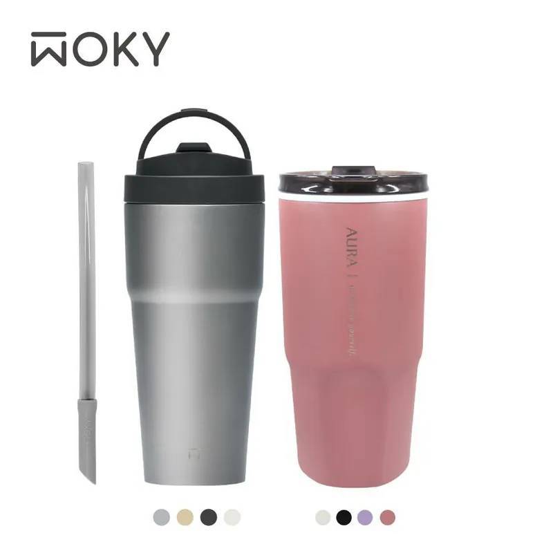 【WOKY 沃廚】純鈦Ti渾圓杯770ml (附Tritan彈跳吸管)+ 渾圓杯770ml/真瓷冰壩杯800ml | 蝦皮購物