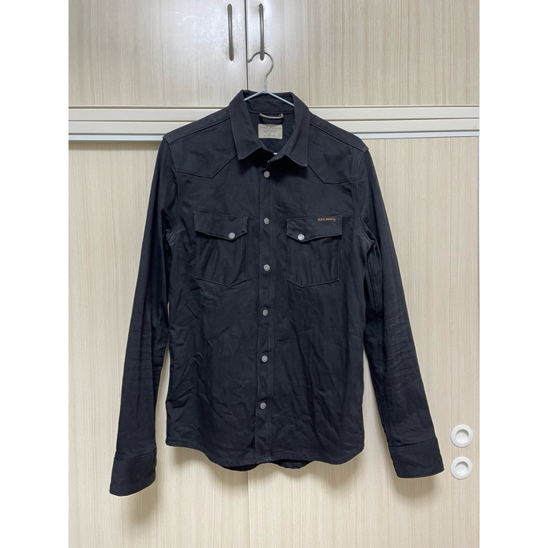 Nudie Jeans Jonas Dry Black Selvage Denim Shirt 黑色布邊原色旗艦單寧襯衫 | 蝦皮購物