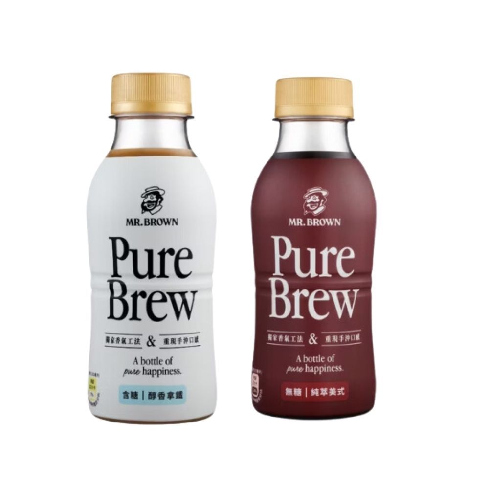 【KU漾生活館】伯朗Pure Brew 350ml 拿鐵咖啡 美式咖啡 無糖 咖啡 伯朗 新包裝 | 蝦皮購物