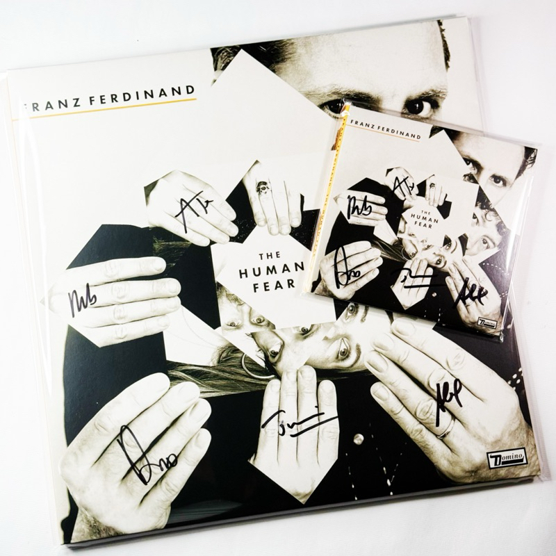 【英國極稀有親簽CD白膠現貨】Franz Ferdinand The Human Fear 簽名 黑膠 專輯 彩膠 | 蝦皮購物