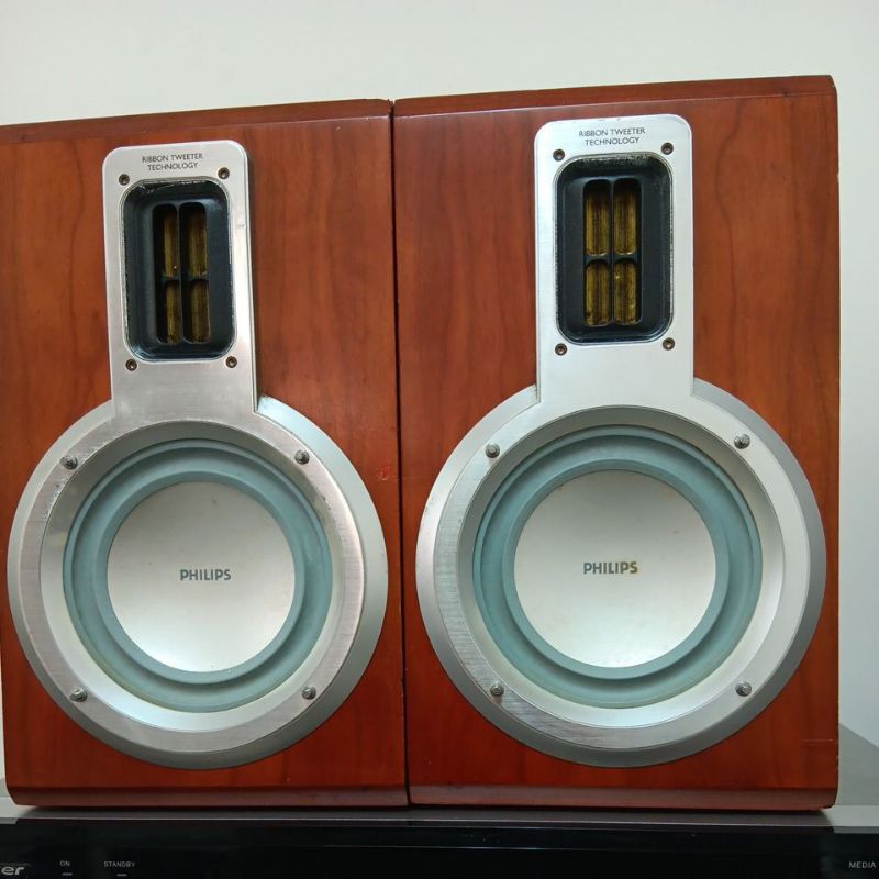 👍👍👍音質優美 單個報價 飛利浦 PHILIPS MCD708 喇叭一對 喇叭 高音為絲帶喇叭 音響 音箱 | 蝦皮購物