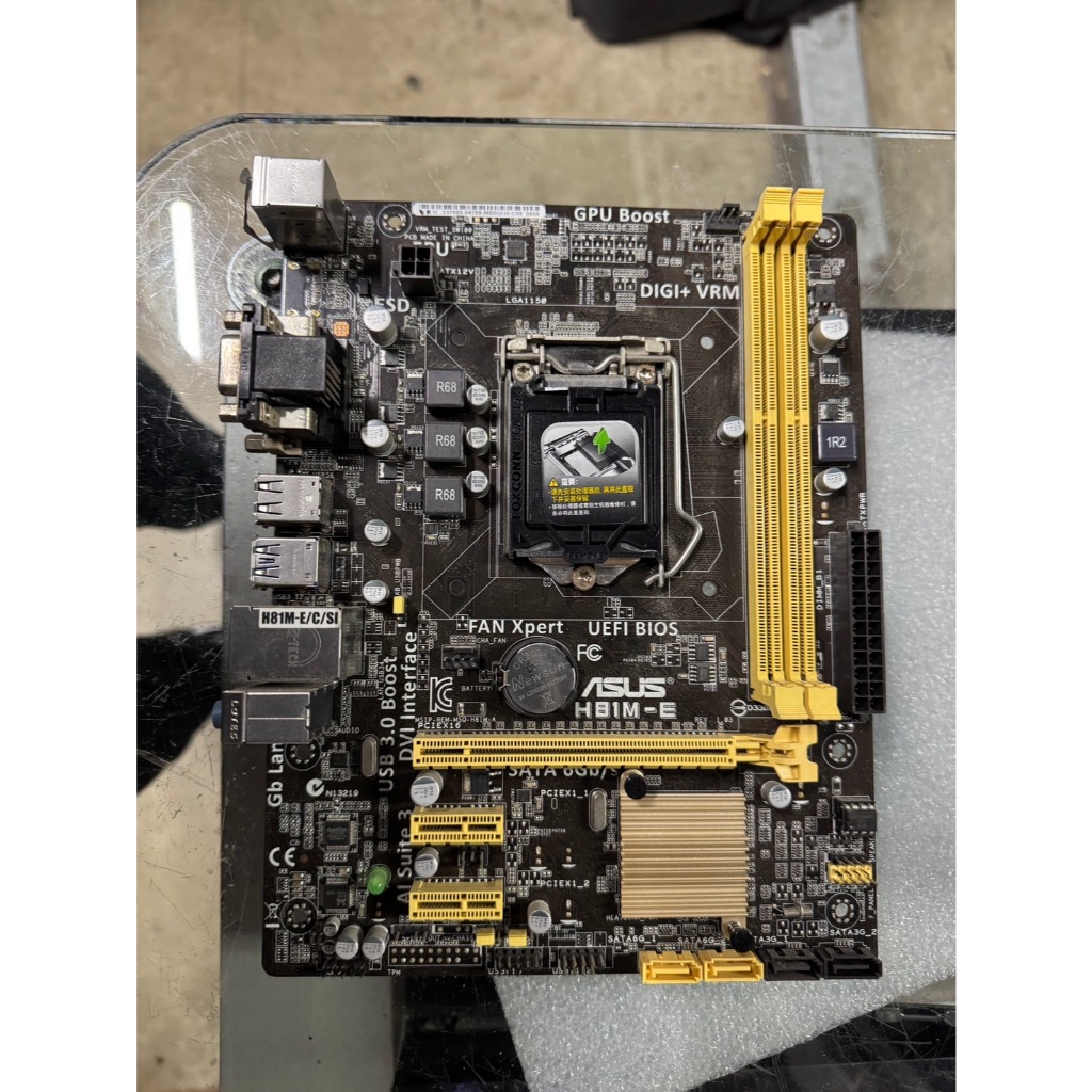 ASUS 華碩 H81M-E 1150腳位 DDR3 H81 晶片 DDR3 升級換下 無擋片 | 蝦皮購物