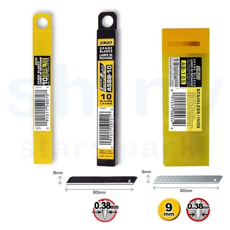 享亮文具樂園｜【OLFA】美工刀刀片 小型刀片 9mm 黑刃 不鏽鋼 10入 ASB-10 AB-10S ASBB-1 | 蝦皮購物
