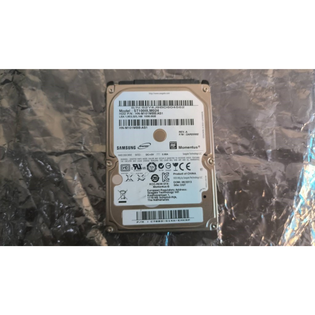 運作650小時 Seagate 希捷 三星 ST1000LM024 1T 2.5吋 採用PMR技術 | 蝦皮購物