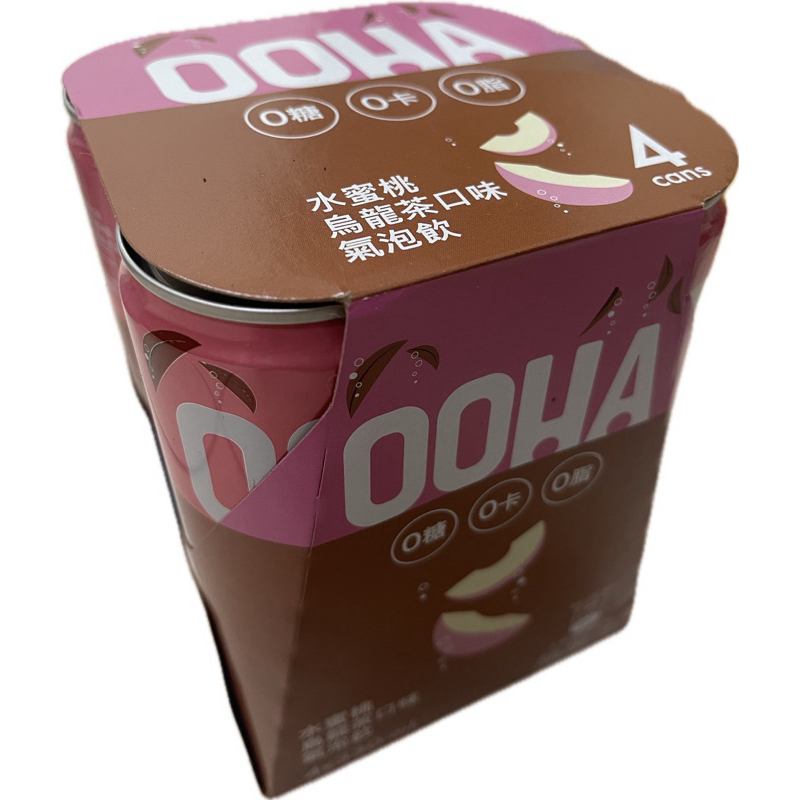 OOHA氣泡飲水蜜桃烏龍茶 330mlx4入(日期：2025/9/30) | 蝦皮購物