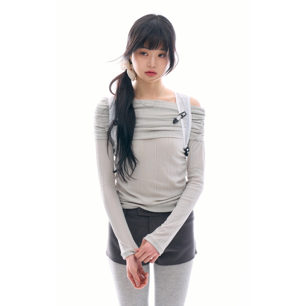現貨+預購 RAUCOHOUSE 韓國選貨 露肩 透膚 長袖上衣 韓國代購 | 蝦皮購物