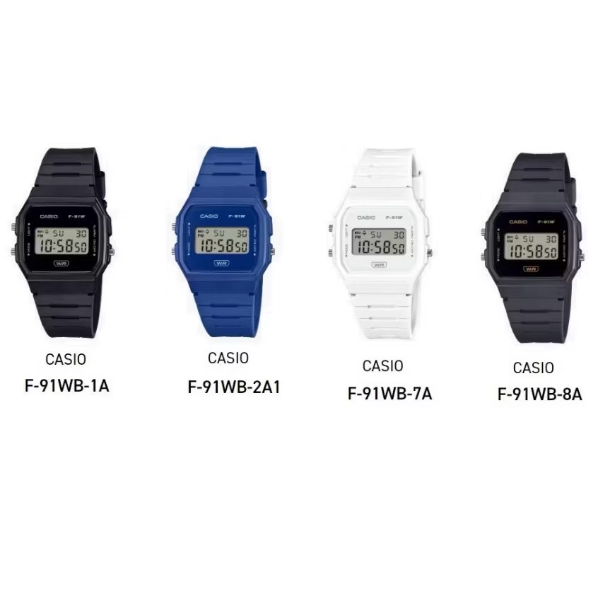 【RRS】CASIO卡西歐經典復古數位運動錶 電子錶學生錶F-91WB-1A F-91WB-7B F-91WB-2A1 | 蝦皮購物