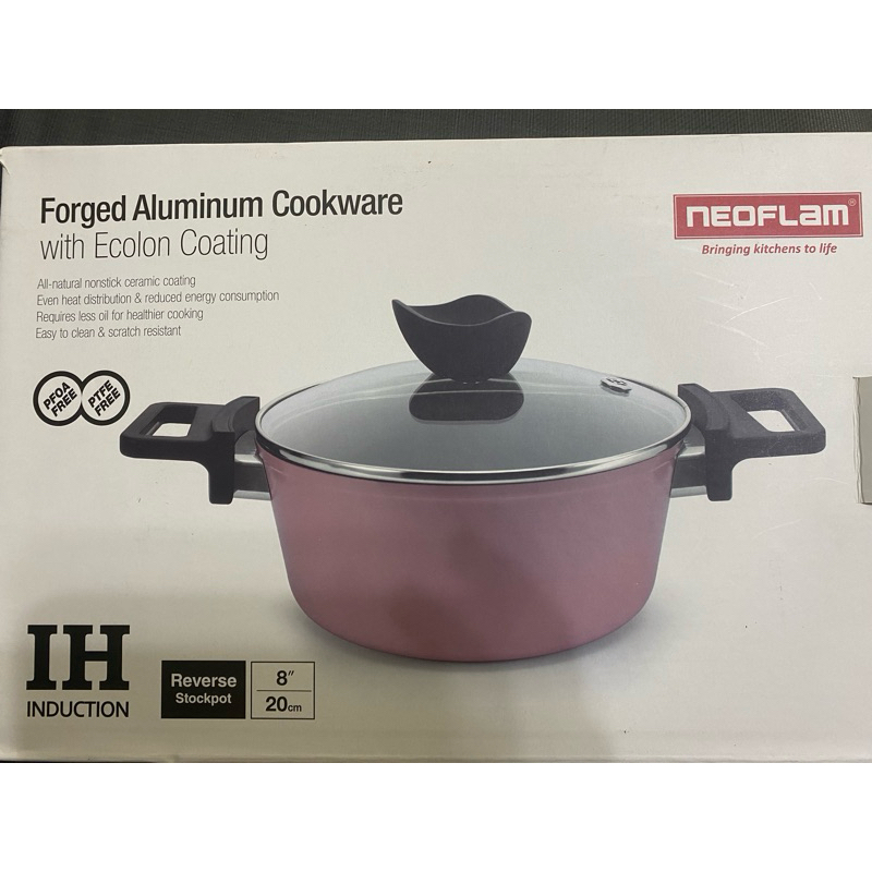 韓國 NEOFLAM Reverse 彩色大理石20cm雙耳湯鍋 (適用電磁爐） | 蝦皮購物