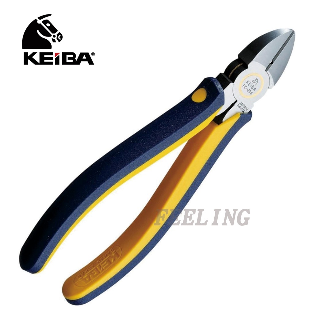 含稅 日本KEIBA 馬牌 FCC-206 雙色握柄 砲金 強力 斜口鉗 6" 150 m/m 倍力 斜口鉗 | 蝦皮購物