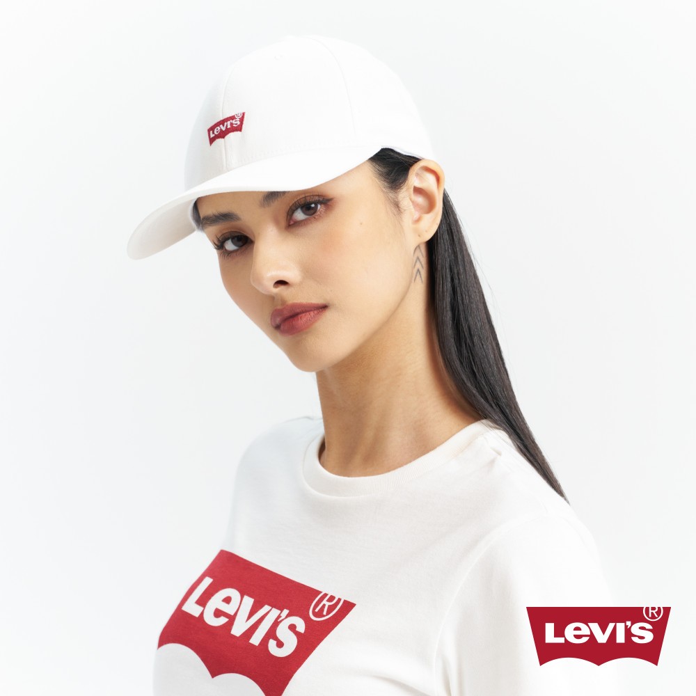 Levis 男女同款 可調式環釦丹寧棒球帽 / 精工刺繡Logo / 吸濕排汗 白 熱賣單品 D7723-0001 | 蝦皮購物