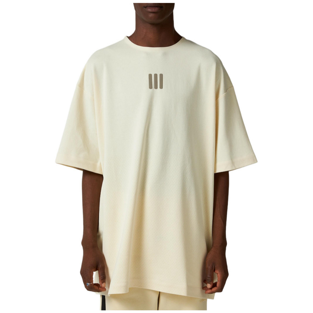 全新 Adidas x Fear of God FOG Athletics 限量聯名米白色logo短袖T恤 IM6080 | 蝦皮購物