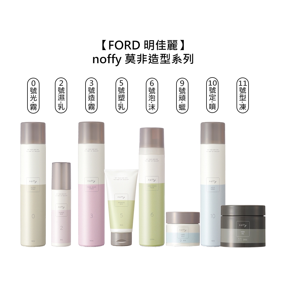 FORD 明佳麗 noffy 莫非造型系列 0號 2號 3號 5號 6號 定型 髮蠟 泡沫 噴霧 凍 乳 蠟 造型乳 | 蝦皮購物