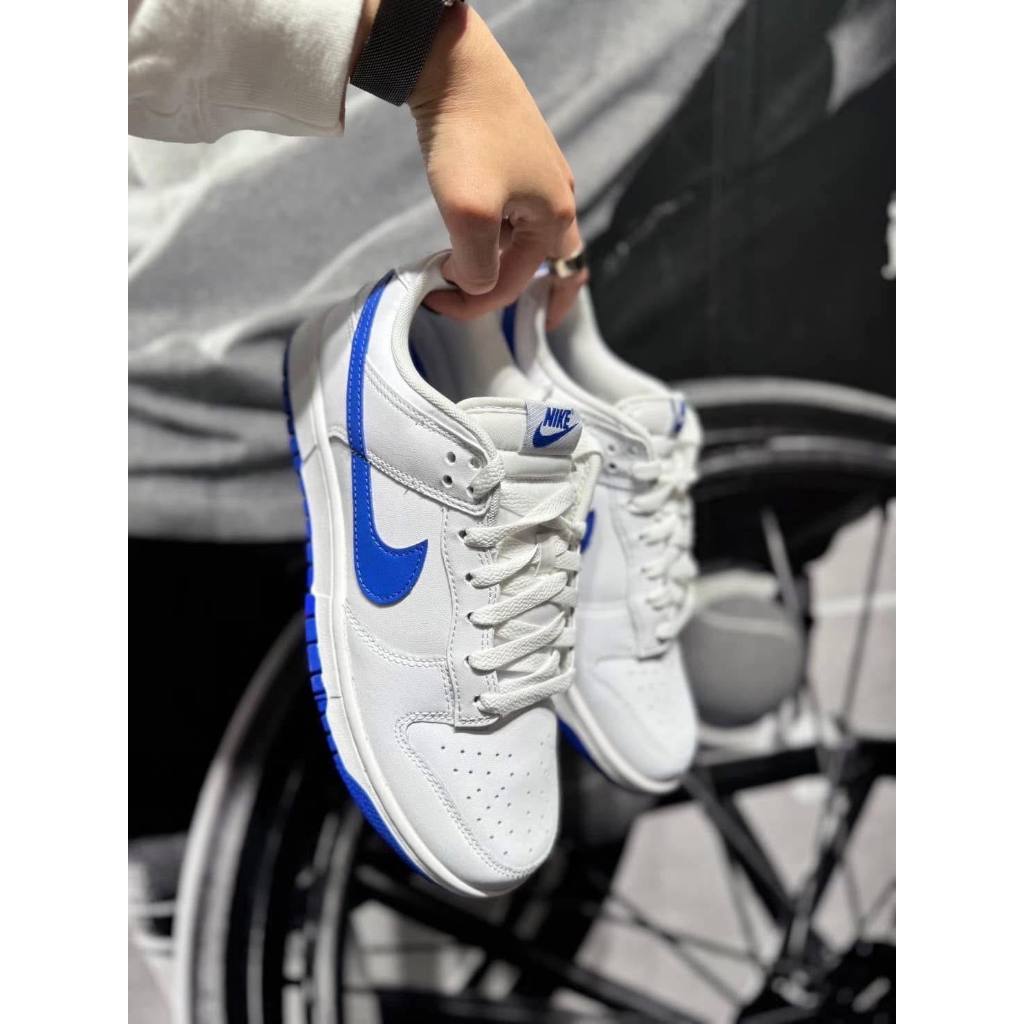 ☆CHIN代購☆ Nike Dunk Low 白底藍勾 皮革 Hyper Royal 藍白 DV0831-104 現貨 | 蝦皮購物