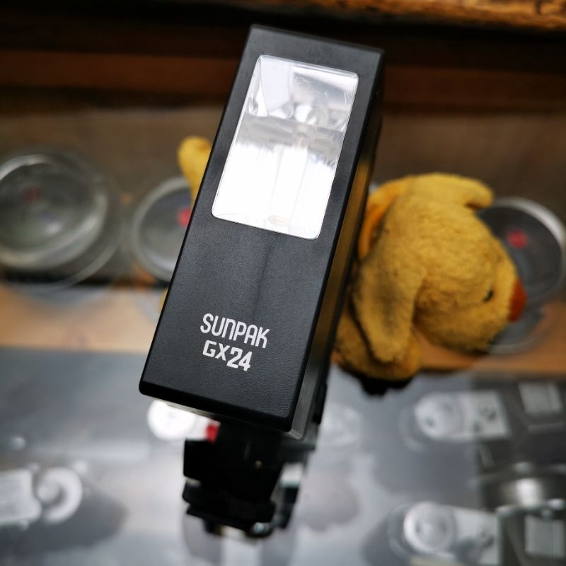 Sunpak GX24小閃燈，古董閃燈，底片機閃燈，自帶pc線 | 蝦皮購物