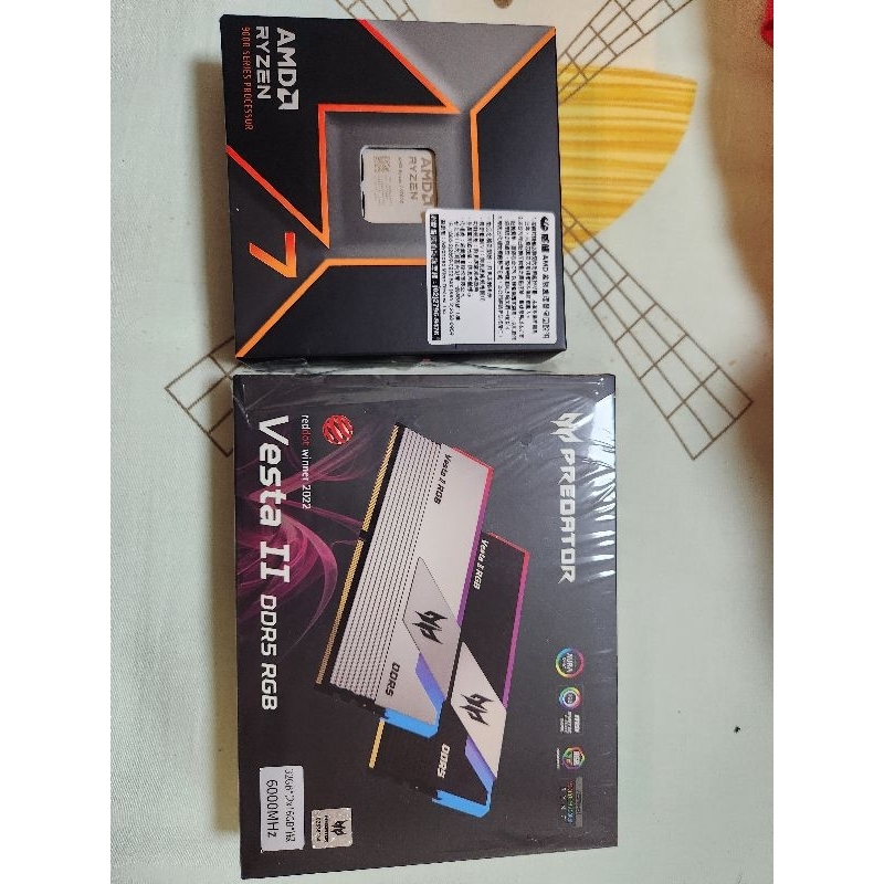 （二手極新）AMD 9700X 電腦CPU 代理盒裝無風扇+Acer PREDATOR Vesta ll D5 記憶體 | 蝦皮購物