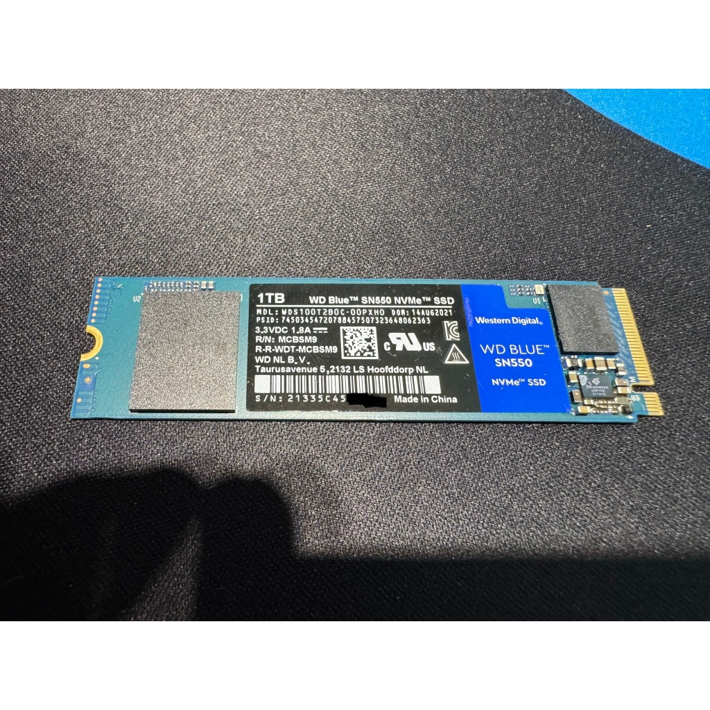【WD 威騰】藍標 SN550 1TB M.2 2280 PCIe Gen 固態硬碟 二手 | 蝦皮購物