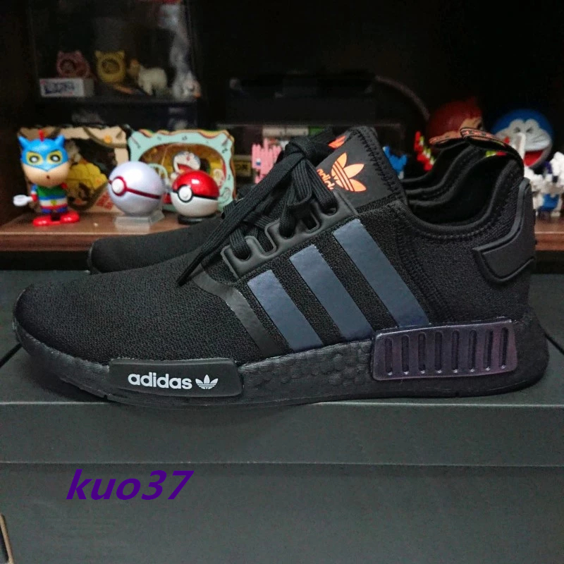 ADIDAS NMD R1 全黑 橘尾 反光 變色龍 FV8025 男女運動鞋 休閒鞋 跑步鞋 | 蝦皮購物