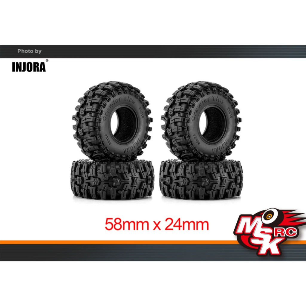 ~MSK RC~ INJORA Swamp Stomper 1.0" 胎皮含內襯 (58mm*24mm)YQT-1015 | 蝦皮購物